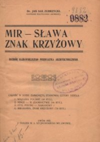 Mir sława znak krzyżowy - Jan Sas-Zubrzycki | Książka w Lubimyczytac.pl ...