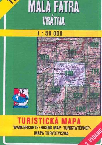 Malá Fatra, Vrátna. Turistická mapa - Jana Bertanová, Rudolf Buday ...