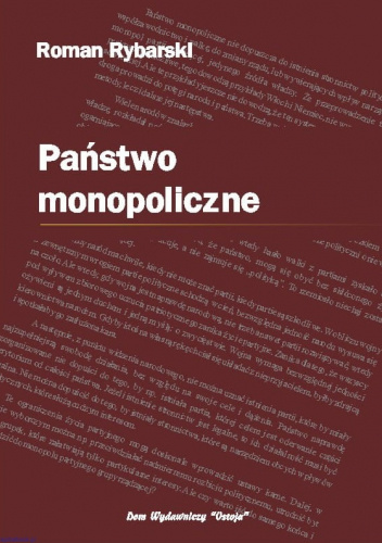 Państwo monopoliczne - Roman Rybarski | Książka w Lubimyczytac.pl ...